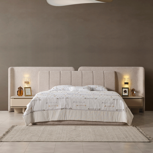 Set Dormitor Modern de Lux, Bej–Crem – intermobilifurniture